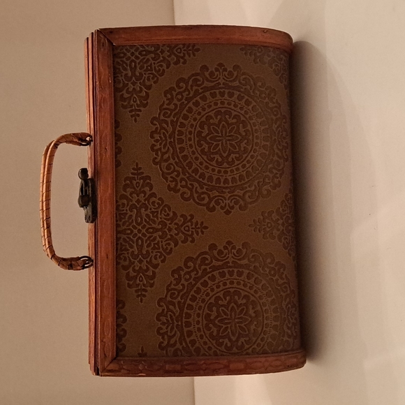 no brand | Bags | Vintage Wooden Purse With Raised Design On Sides And ...